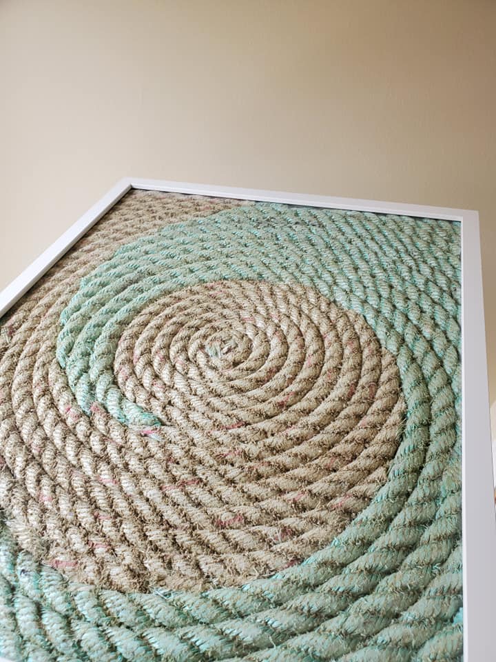 Framed Recycled Fishing Rope Wave – Harborside Rope Works